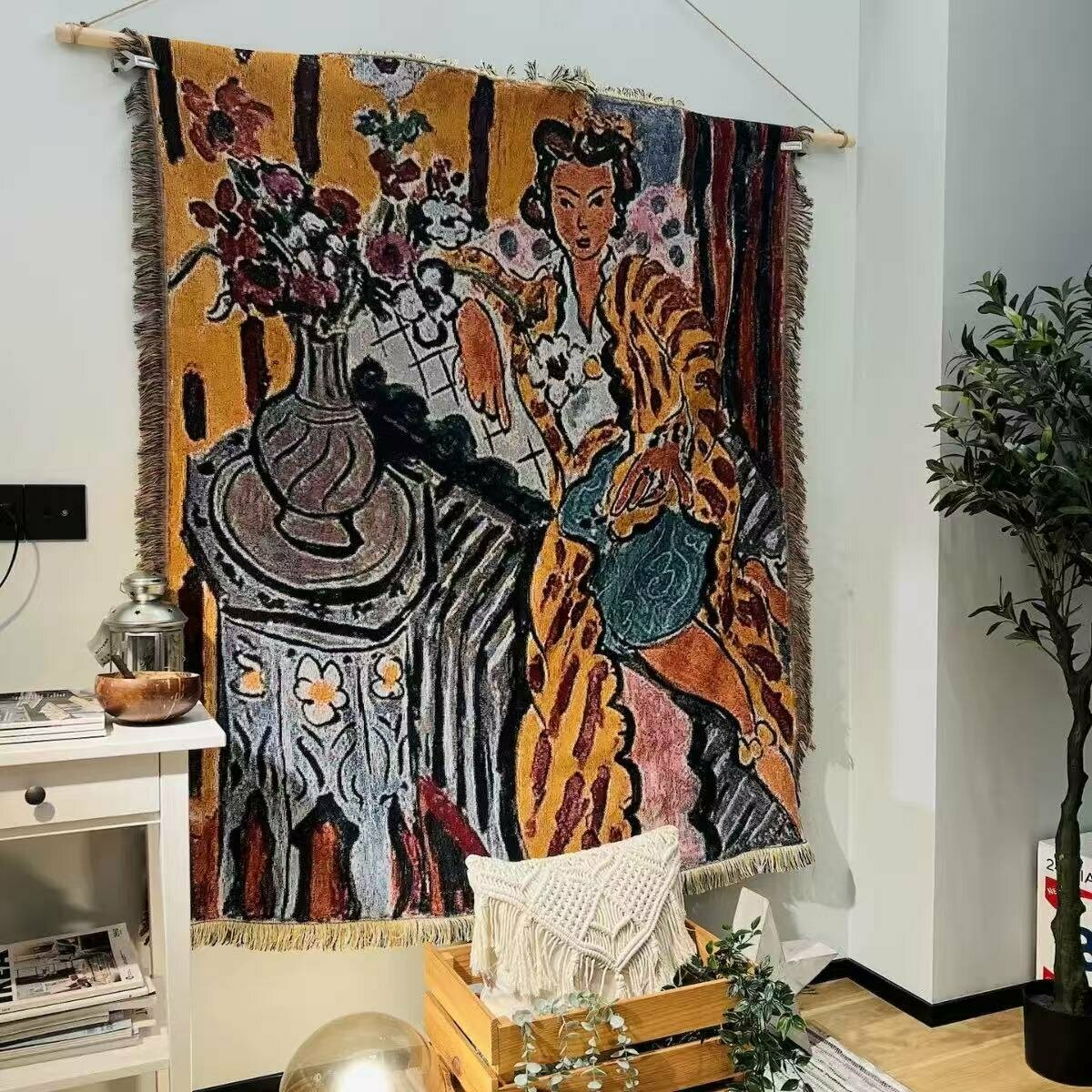 Гобелен, одеяло для отдыха, покрывало для дивана, покрывало-плед, 130x160cm