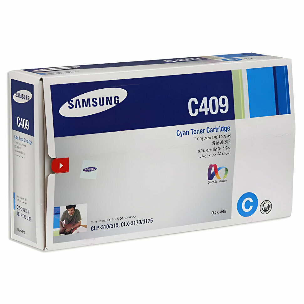 Картридж лазерный SAMSUNG (CLT-C409S) CLP-310/315 и другие, оригинальный, голубой, ресурс 1000 стр, 360676