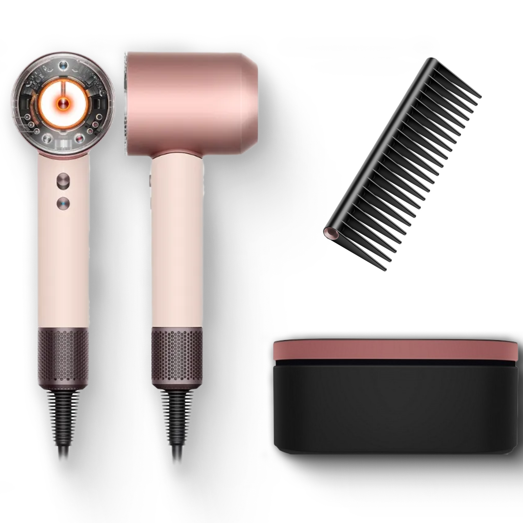 Фен Dyson Supersonic Nural HD16, Ceramic pink/Rose gold, с кейсом + расческа