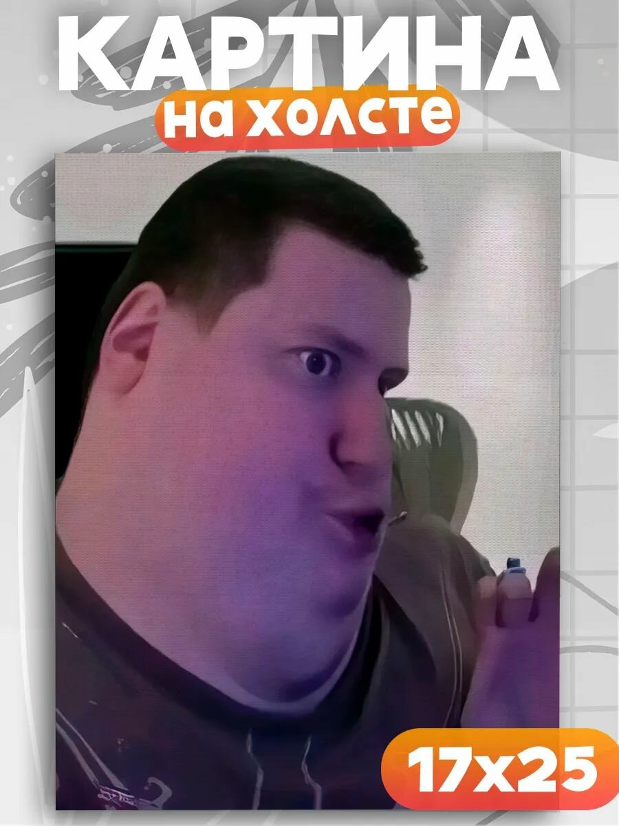Картина на стену Мелстрой мем, на подрамнике, 1шт, 25х17 размер.
