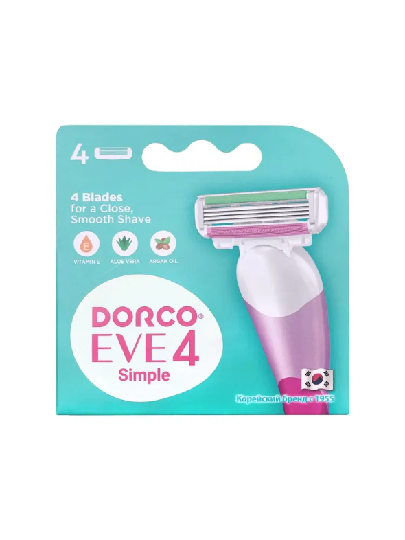 Сменные кассеты для бритья DORCO, EVE 4 FRA2040, женские