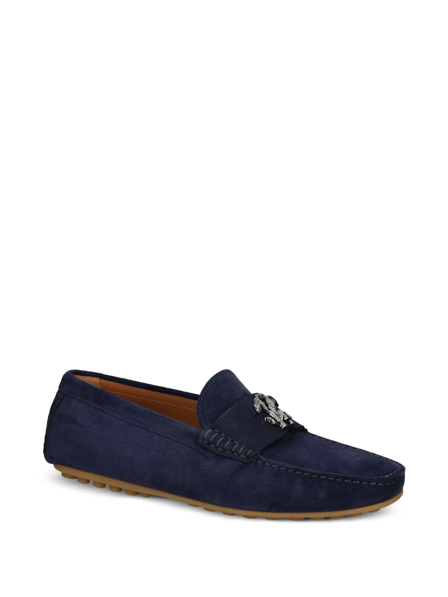 Лоферы Roberto Cavalli Logo-plaque loafers, размер 42, blue — фото 1