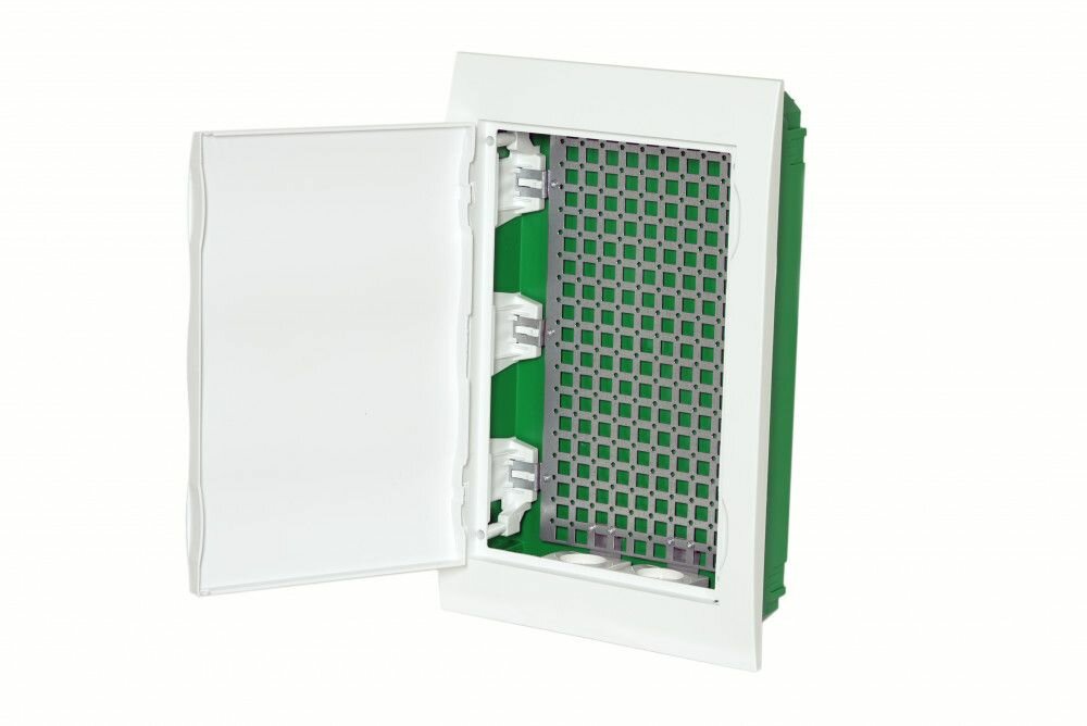 Корпус встраиваемый City9 Box IT 3 ряда 36мод. 2 розетки с бел. дверцей SE EZ9E312P2FIT