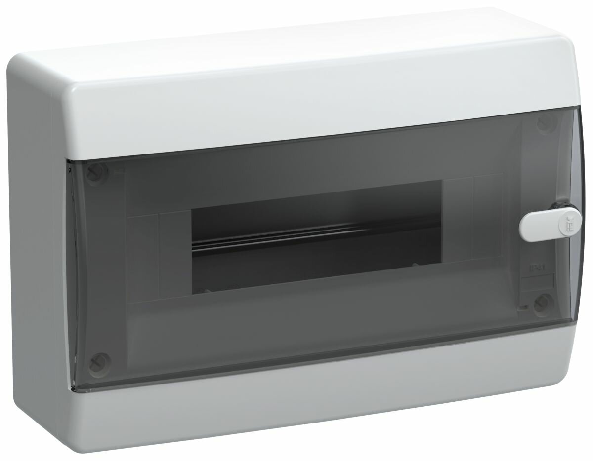 UNION Compact Корпус пластиковый ЩРН-П-12 IP41 черная прозрачная дверь IEK