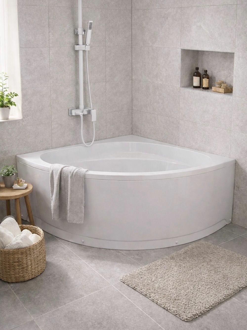 Ванна в сборе 140х140 DORA140-SET с экраном