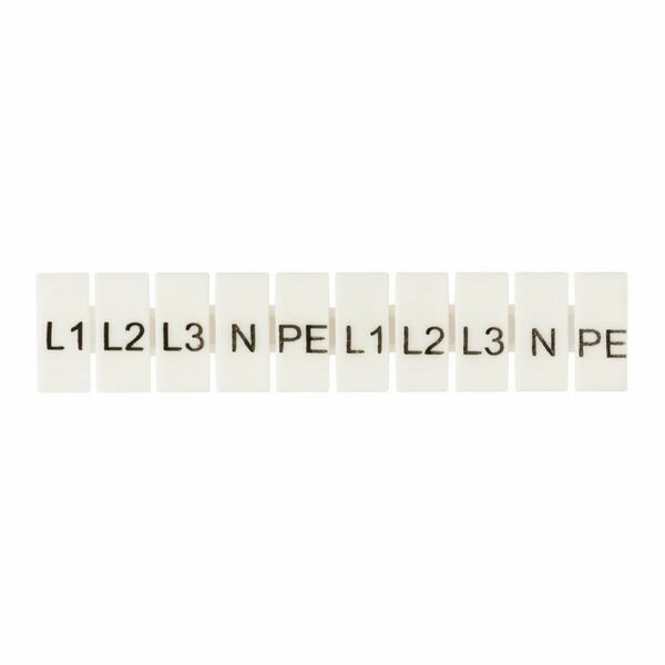 Маркеры для UT/ST/Push-in 6 с символами "L1. L2. L3. N. PE" (уп.100шт) EKF zb-st-6-L-1-3