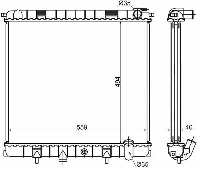 Радиатор SAT LR0003-98 Land Rover Range Rover 94-02