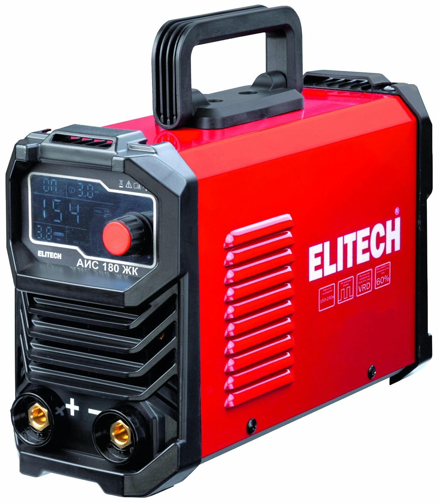 Аппарат сварочный инверторный Elitech АИС 180 ЖК 180 Ампер ПВ 60 %
