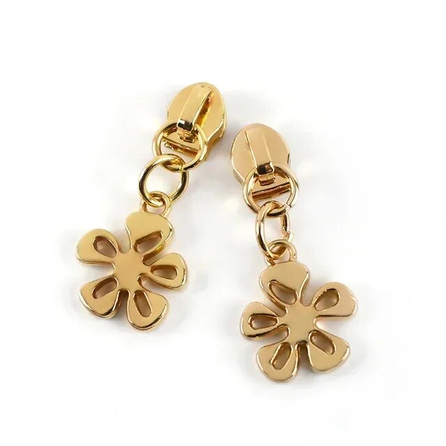 Металлические ползунки на молнию Meetee 5# ZT138-LightGold, 10Pcs