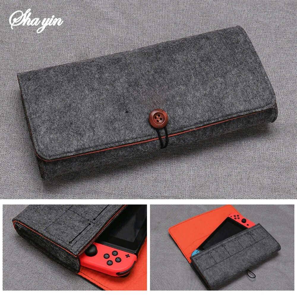 Фетровая Сумка-органайзер Для Консоли Nintendo Switch, Защитный Чехол Для Игрового Контроллера