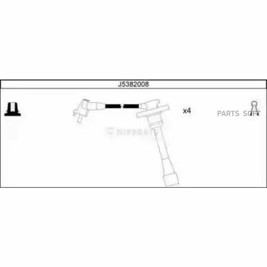 NIPPARTS J5382008 Провода в/в к-т Toyota