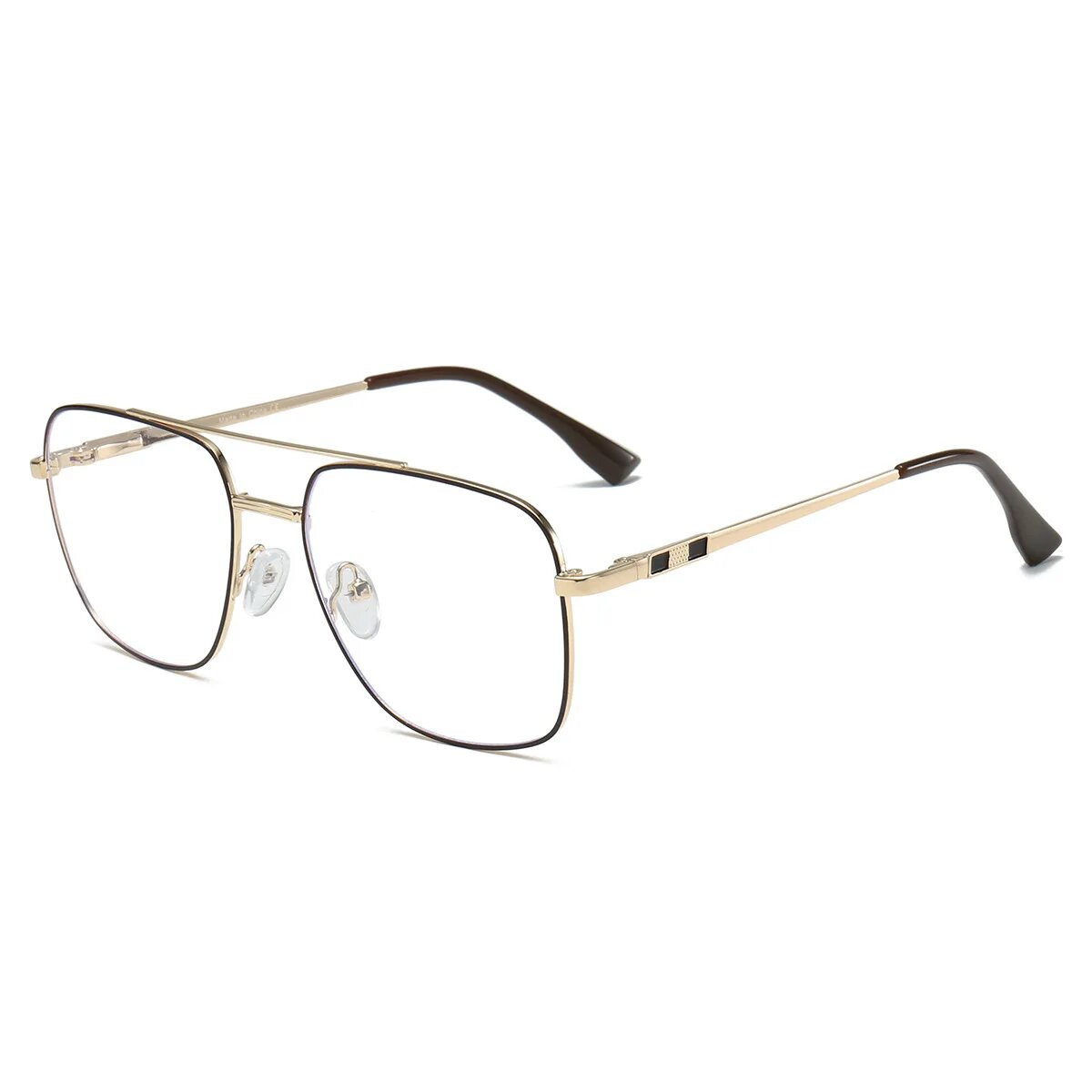 Очки авиаторы мужские JMISUS RS6902, 001 Black golden, анти-синий свет, фото-коричневый