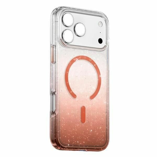 Чехол на iPhone 17 Pro Max Keephone Lillian MagSafe Градиент с блеском Оранжевый