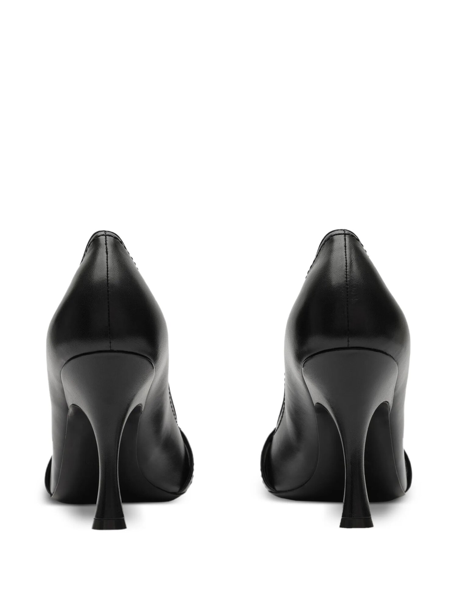 Туфли BURBERRY Leather Cotswolds high pumps, размер 36, black/black — фото 1