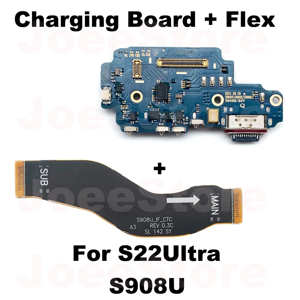 Плата зарядки для Samsung S22 Ultra S908U + Flex