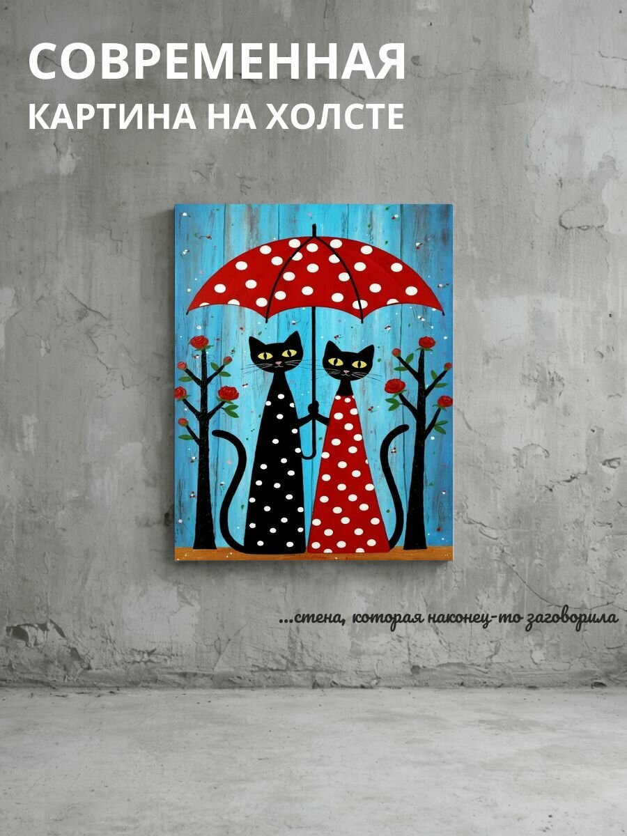 Картина на холсте Графический сюжет 30x40 см
