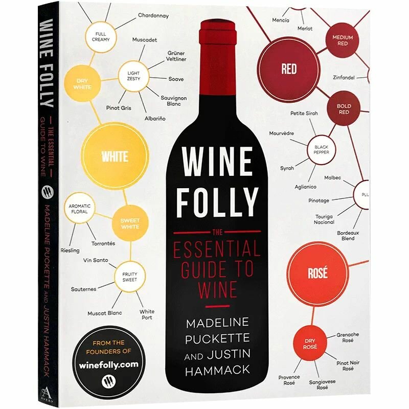 Книга Wine Folly "The Essential Guide to Wine", энциклопедия, мягкий переплет, 2015 г.