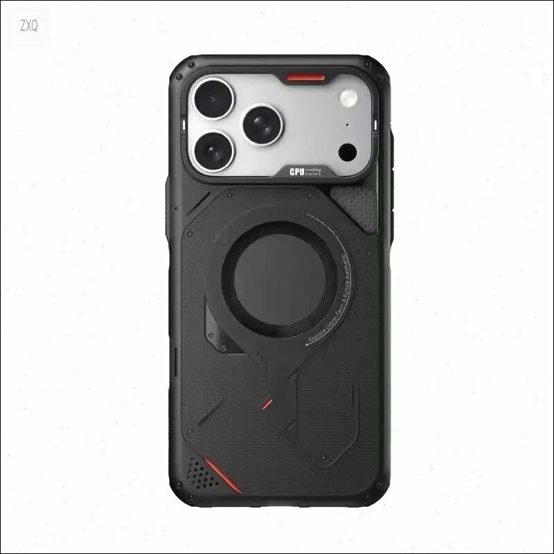 Подходит для iPhone 17 Pro Max, чехол для мобильного телефона диагональю 6,9 дюйма, защита от падения сенсорная кнопка внешний дизайн в стиле милитари, черный