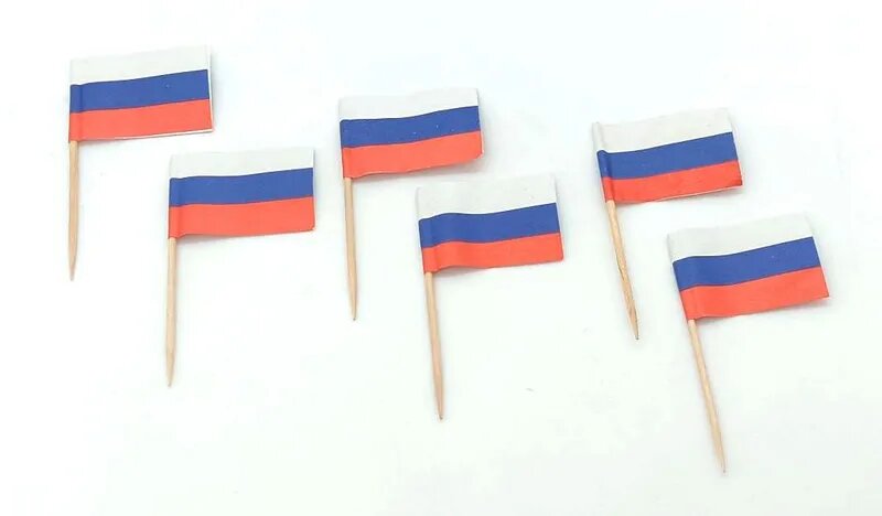 Характеристики: Шпажка дер. д/кан. "BAMBOO FLAG PICK "(1000шт) РФ флажки