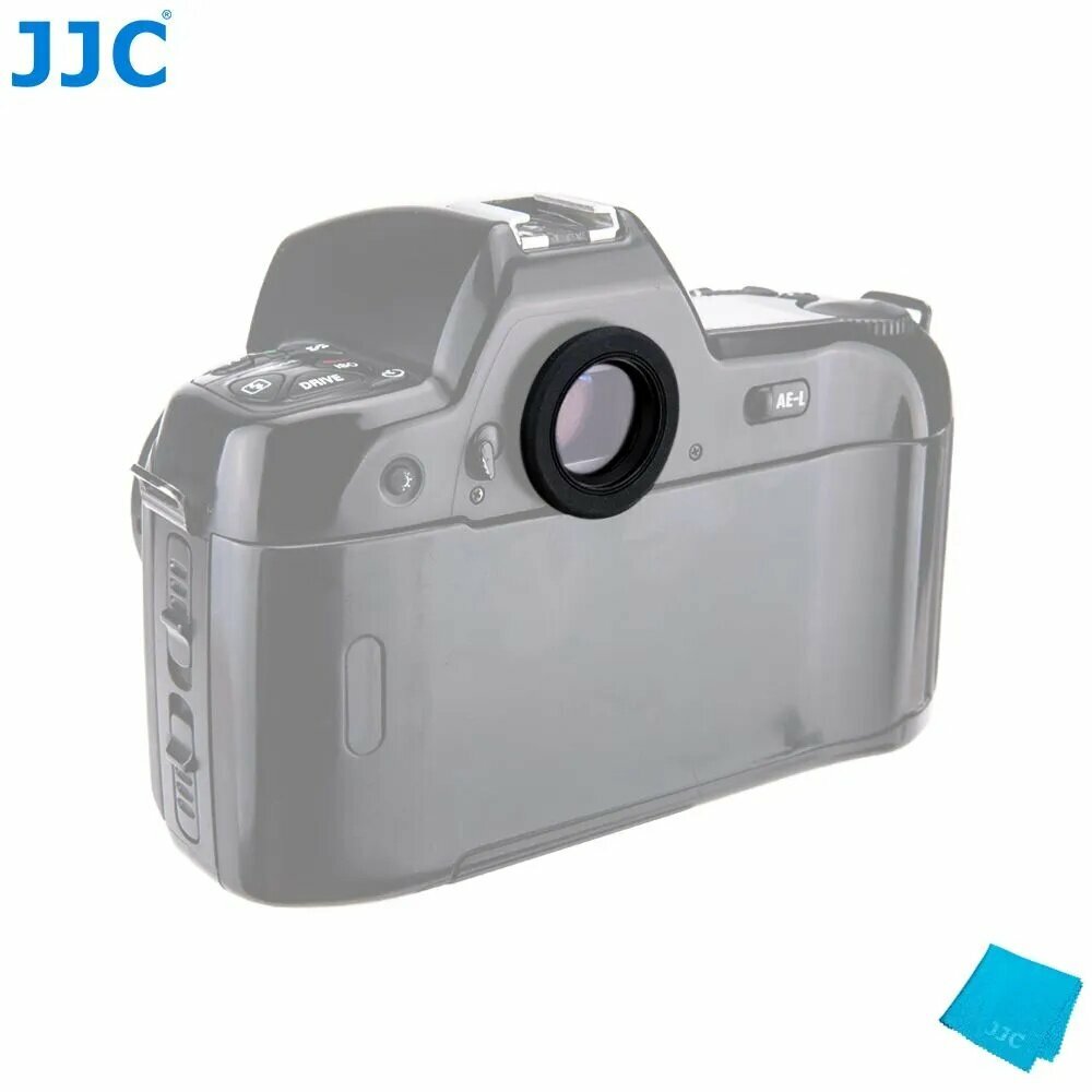 JJC Наглазник для фотоаппарата Nikon с оптическим стеклом круглый мягкий (замена Nikon DK-17)