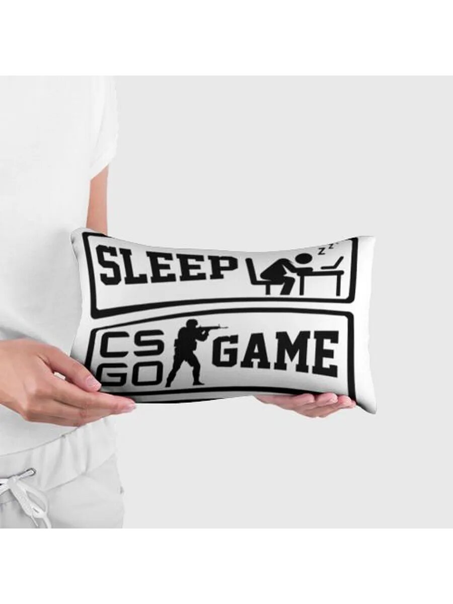 Eat Sleep CS GO repeat Подушка — фото 1