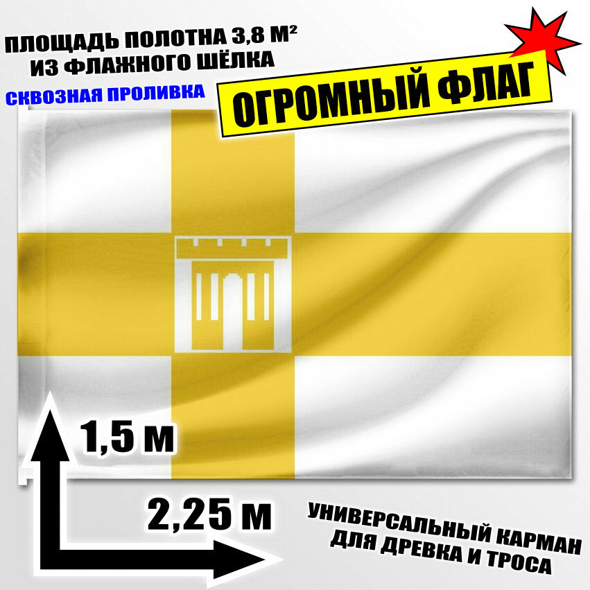 Флаг огромный Ставрополя 225x150 см