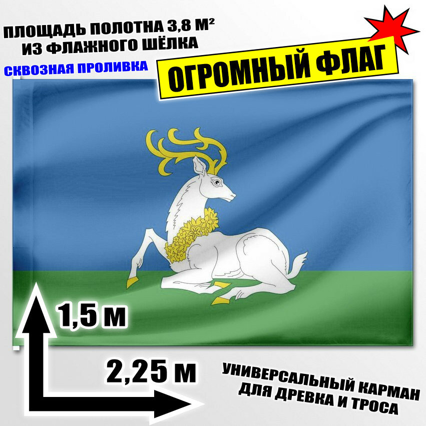 Флаг огромный Одинцовского района 225x150 см