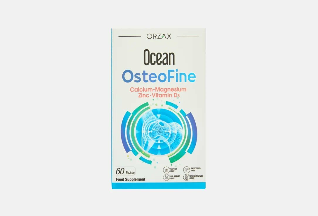 Orzax Ocean Остефайн комплекс в таблетках БАД для поддержки опорно-двигательного аппарата 60 шт