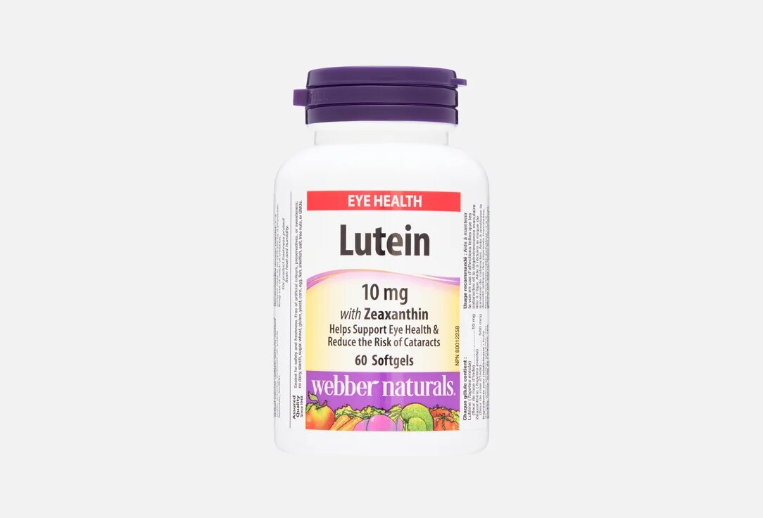 Webber Naturals в капсулах лютеин и зеаксантин 60 шт