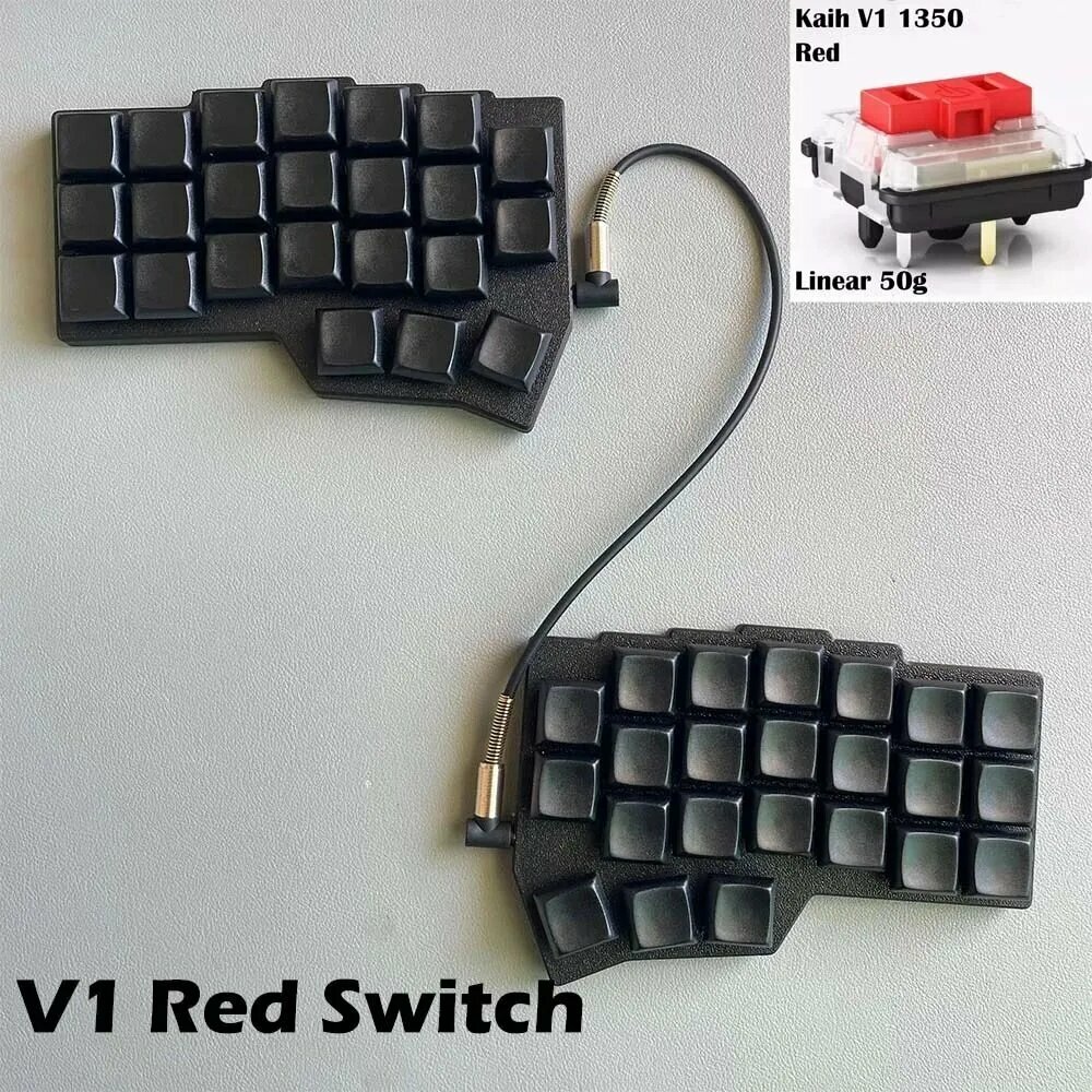 Клавиатура проводная , (Kailh Choc Red Pro), Английская раскладка, черный