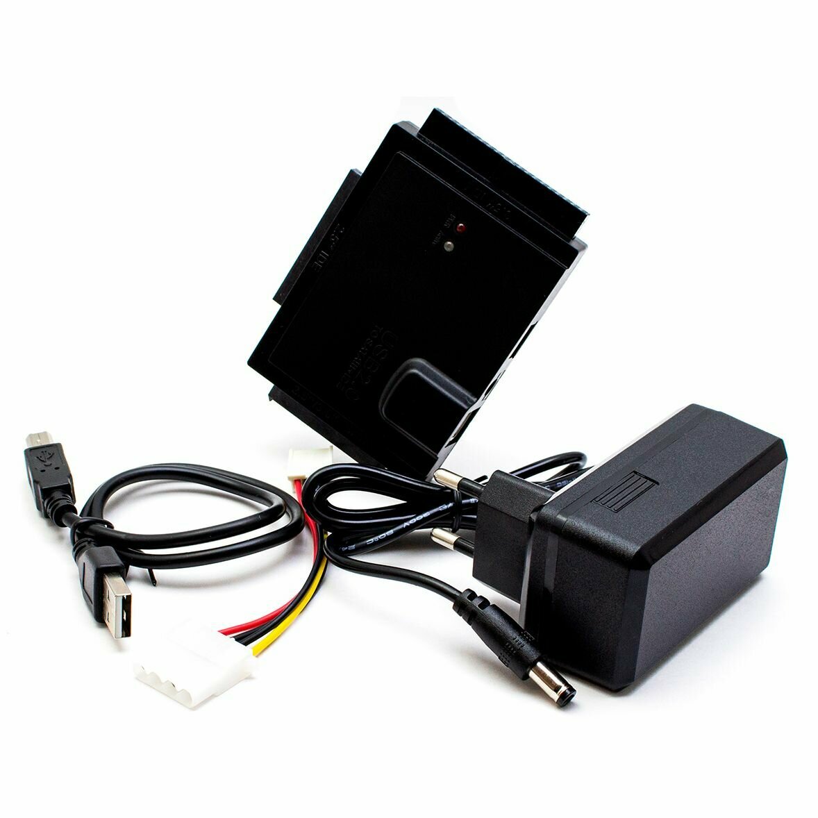 Переходник USB 2.0 - SATA и IDE для дисков HDD и SSD 2,5"/3,5", CD, DVD с блоком питания