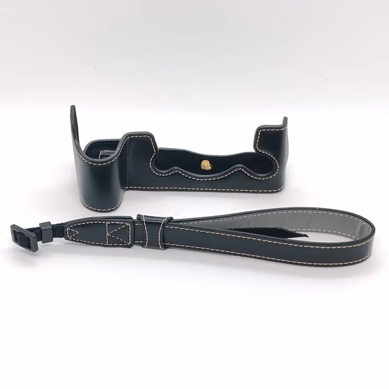 Чехол для Fujifilm X-H1 черная искусственная кожа black with strap