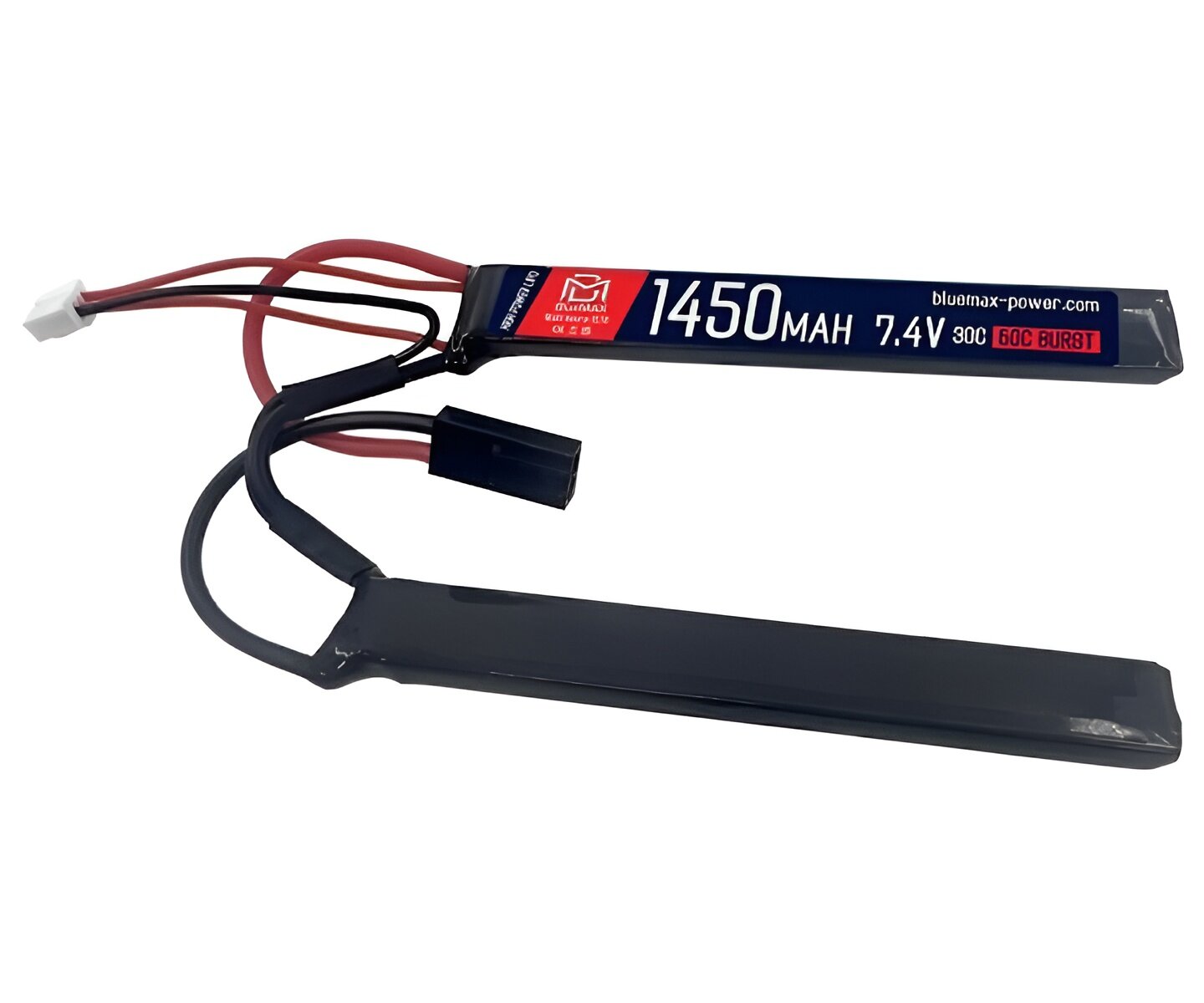 Аккумулятор BlueMAX Li-Po 7.4V 1450mah 30C Nunchuck, 2x (115x17x8) мм