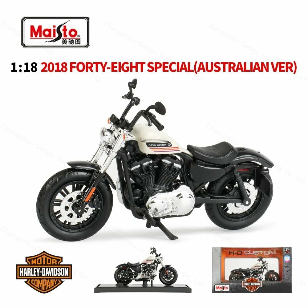 Maisto 1:18 Harley-Davidson 2018 Forty-Eight Special Статическая литая под давлением коллекционная модель мотоцикла для хобби, игрушки