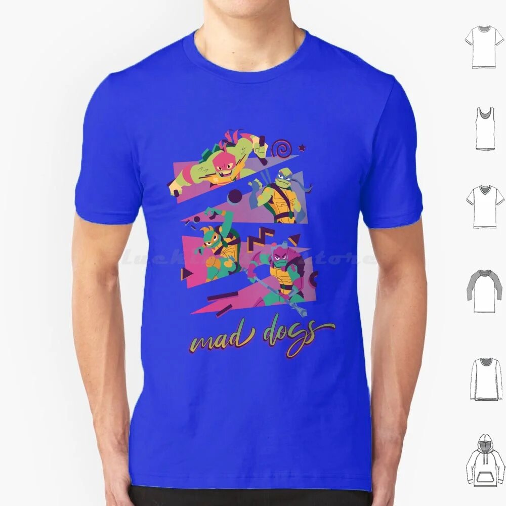 Футболка Mad Dogs 6XL хлопок Rottmnt Turtle 4XL, M-Tee-Blue