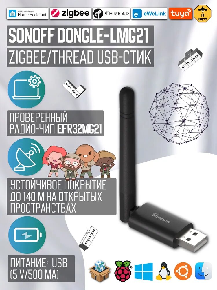 Zigbee/Thread PoE-стик SONOFF Dongle Max (Dongle-M)