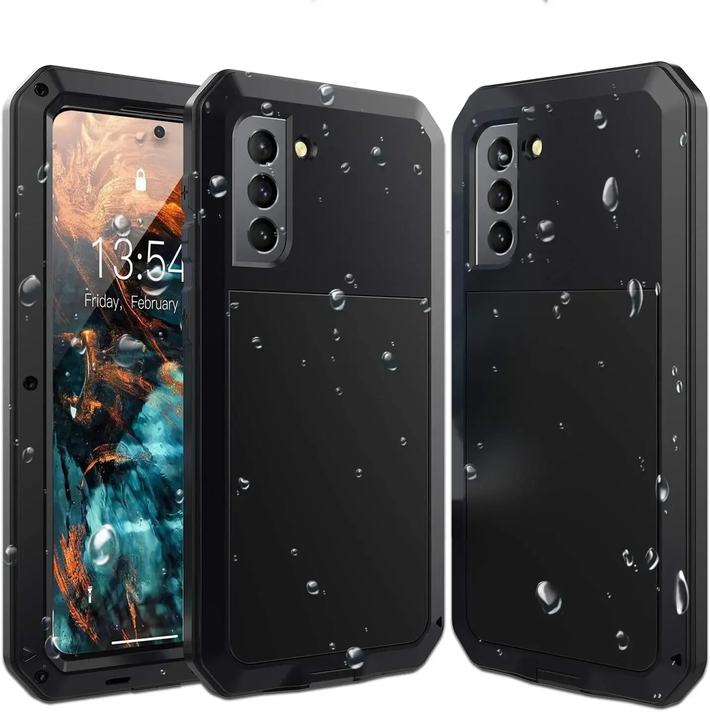 Чехол для Samsung S25 Edge S24 S23 S22 S21 S20 Plus Note 20, Галакси S23 Ультра, Черный, черный