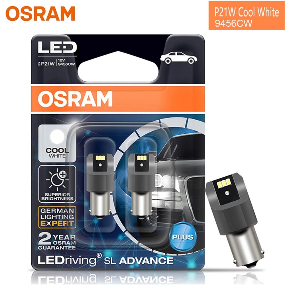 Светодиодные сигнальные лампы OSRAM P21W PY21W P21/5W LEDriving SL Advance S25 P21W 9456CW White