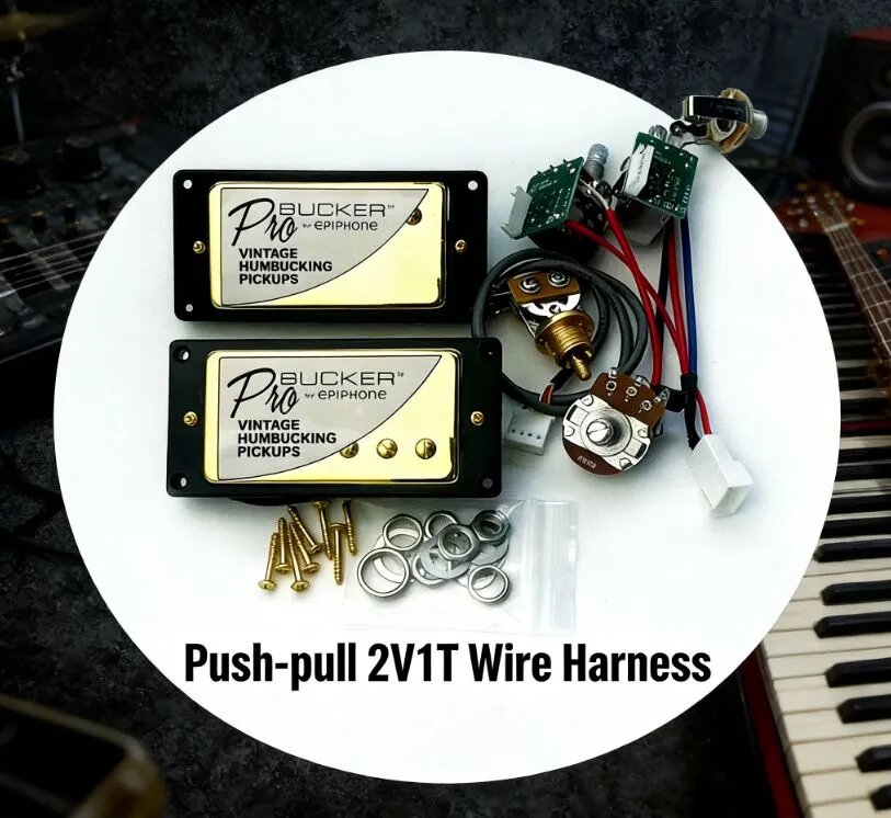 Хамбакер Epiphone Alnico 5 ProBucker с проводным жгутом Push-pull 2V1T