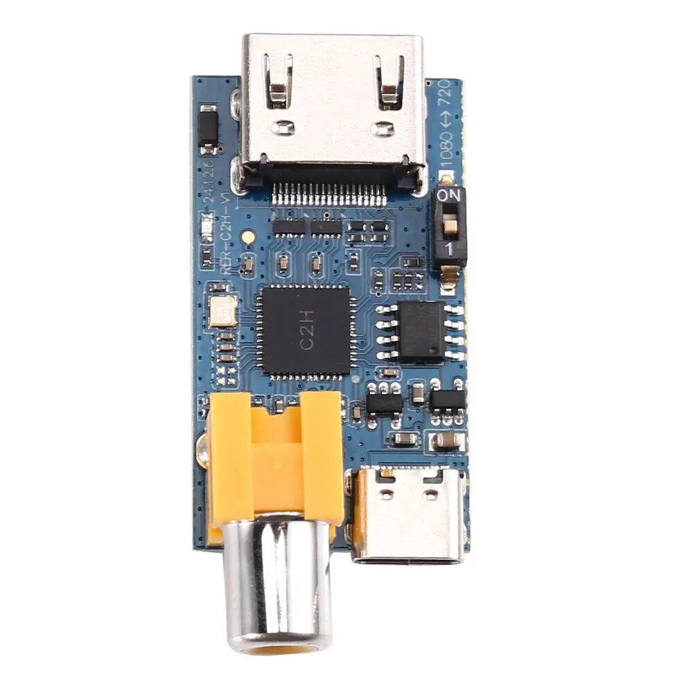 Модуль вывода видеосигнала CVBS в HDMI, совместимый с разрешением 1080P и стандартами PAL/NTSC.