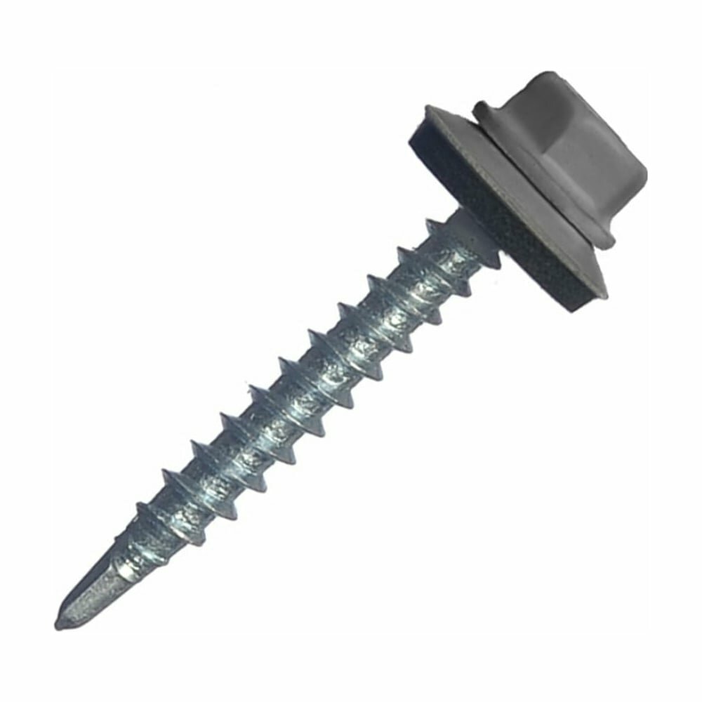 Кровельный оцинкованный саморез STARFIX 4,8x70 мм, RAL 7024, 30 шт.
