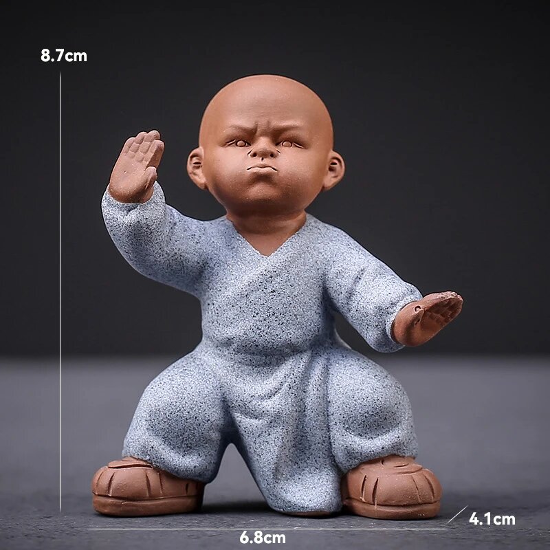 Статуэтка монаха Kungfu Tai Chi из фиолетовой глины Small A