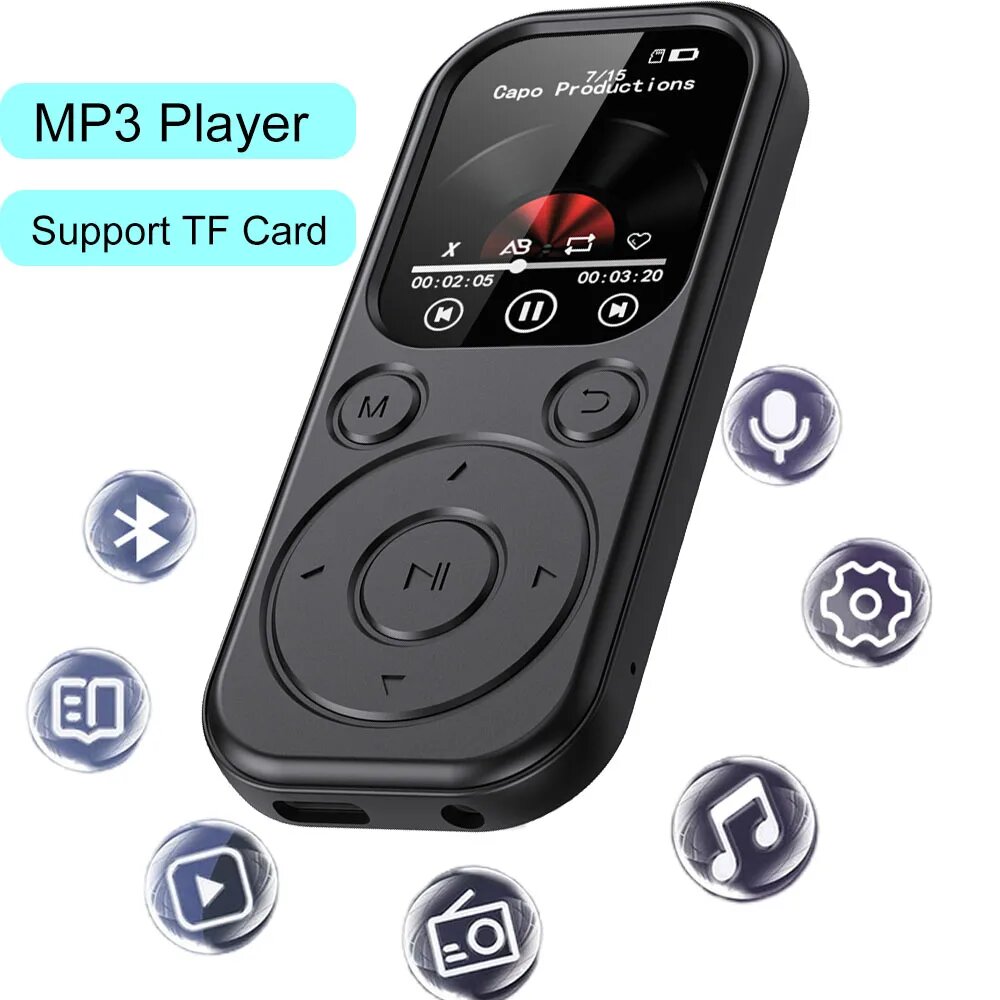 MP3-плеер Bluetooth 5.4, черный