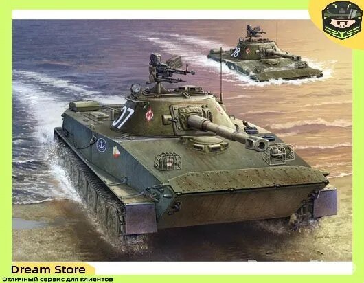 Trumpeter 00382 1/35 Польский легкий танк-амфибия PT-76B сборная модель