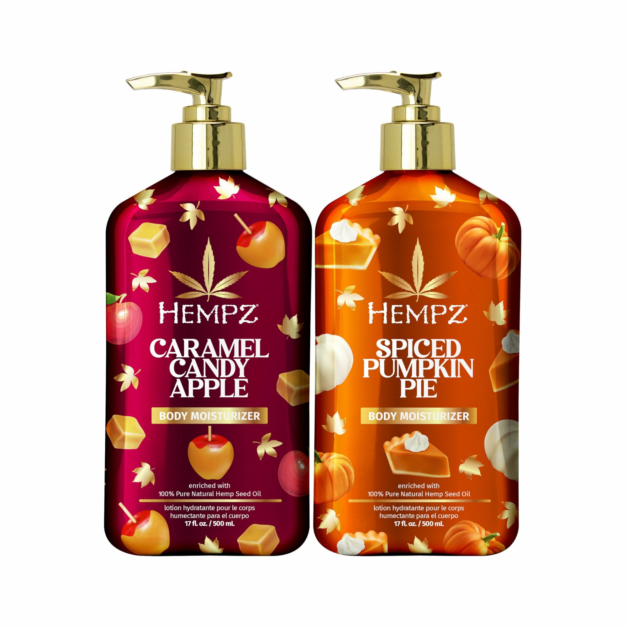 Набор лосьонов Hempz Spiced Pumpkin Pie 500 мл и Caramel Apple 500 мл