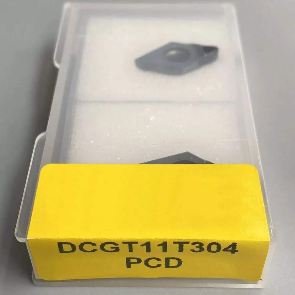 2 x Вставка PCD DCGT11T304, режущая пластина с износостойкой вставкой для точной обработки металла