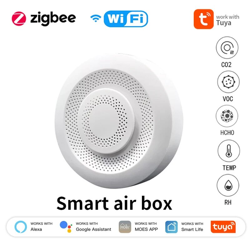 Tuya Smart Zigbee датчик качества воздуха Zigbee Version 5in1 — фото 1
