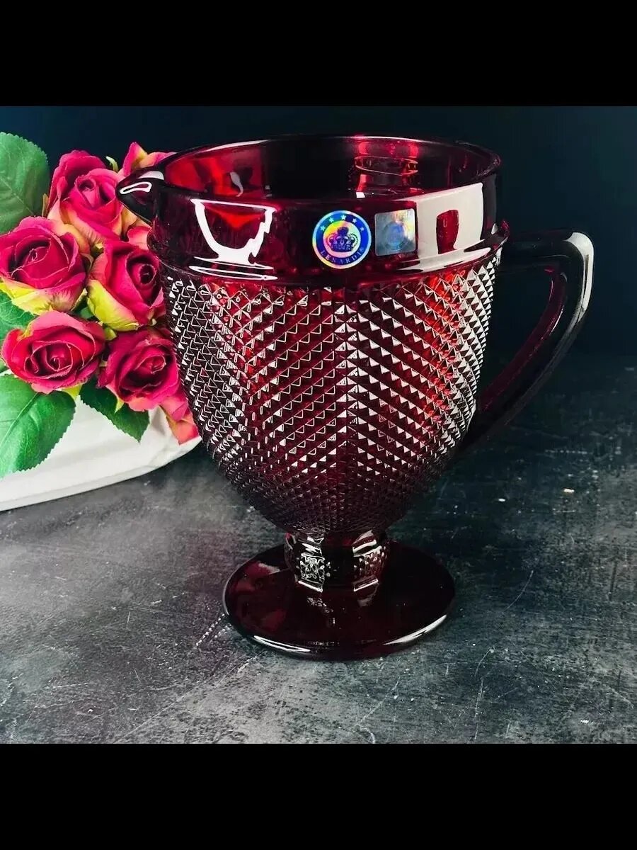 Графин с ручкой Lenardi, стеклянный, 1000 мл