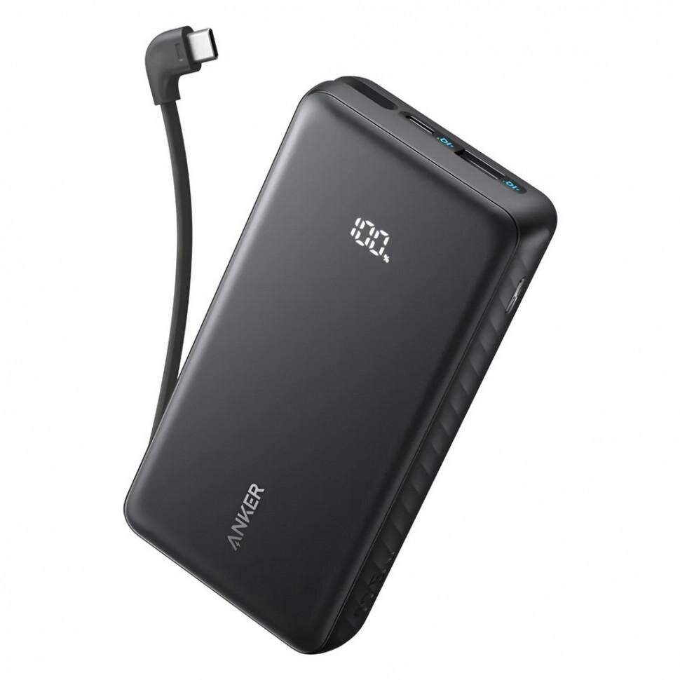 Зарядное устройство внешнее Anker Zolo A110EP11, 20000mAh, 22.5W, 1USB/2C, черный