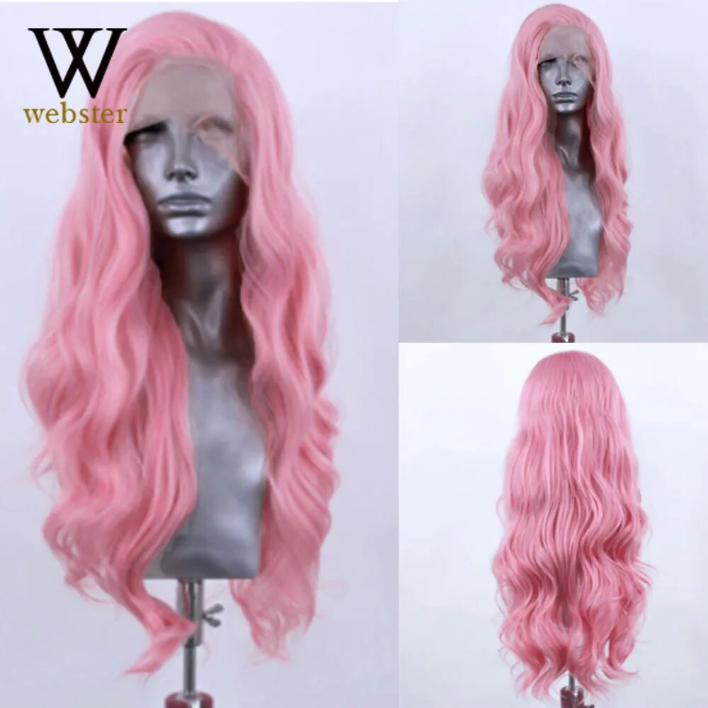 Websterwigs синтетический кружевной парик розового цвета 26 дюймов, 2317Wig